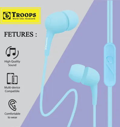 TP TROOPS TP-7117 Wired Earphones Price in India 2026, Full Specs ...