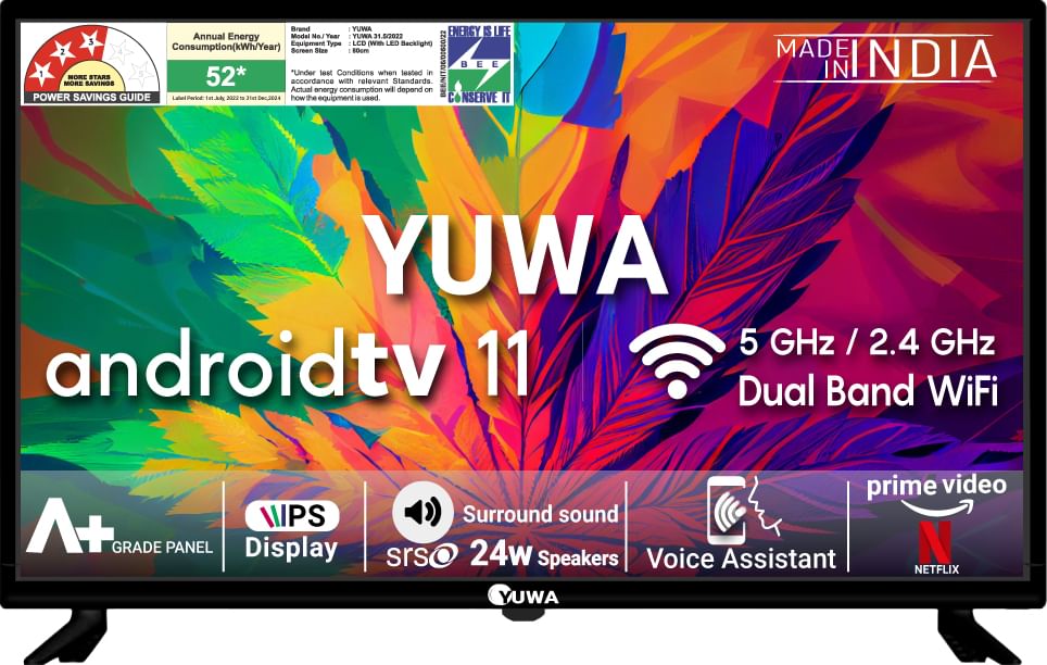 Yuwa Y-32 Smart 32 inch HD Ready Smart LED TV Price in India 2024, Full ...