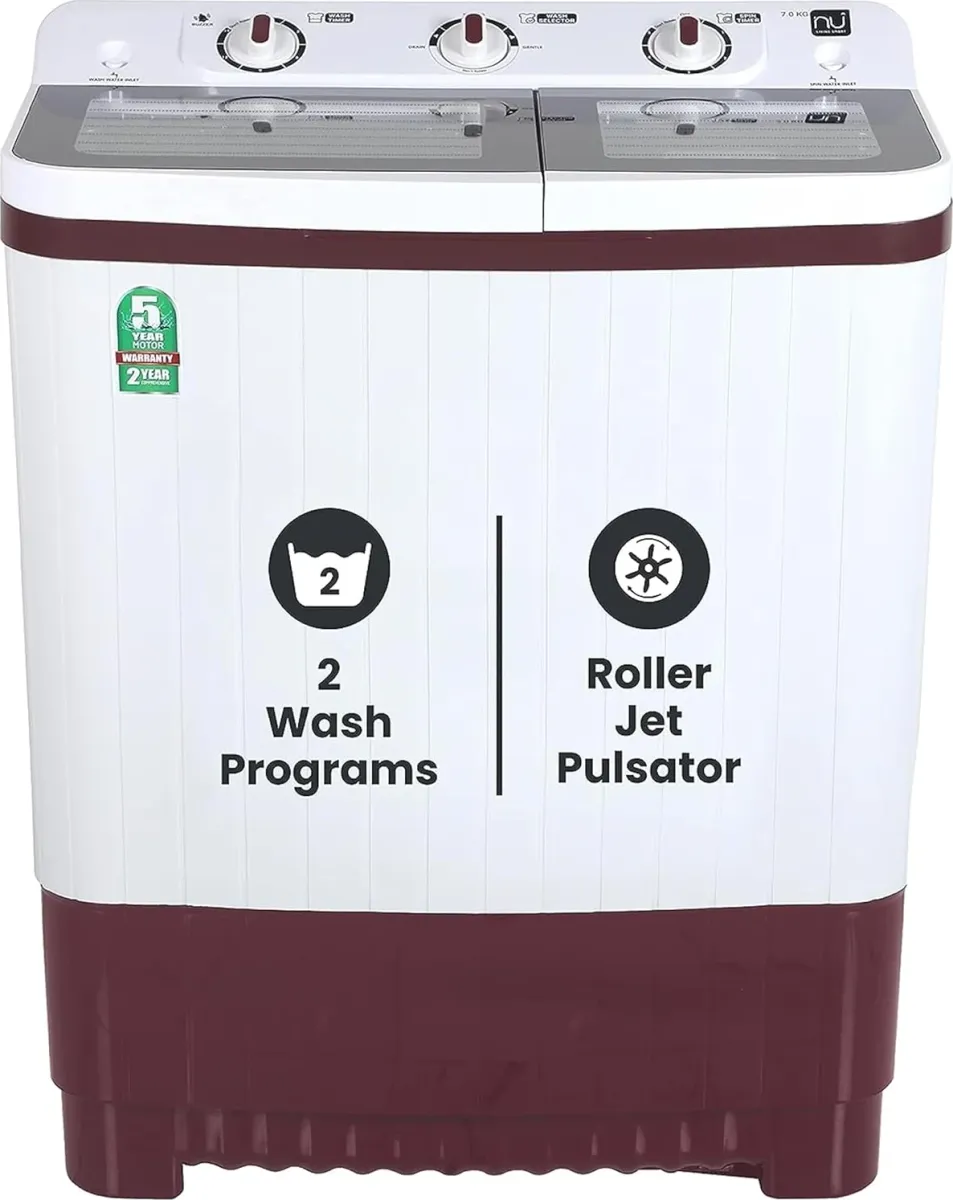NU WTT70GBT 7 Kg Semi Automatic Washing Machine - Price in India (May ...