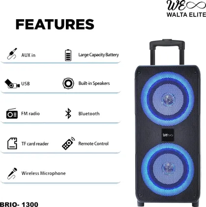 Walta Elite Brio 1300 70W Bluetooth Speaker Price in India 2025, Full ...