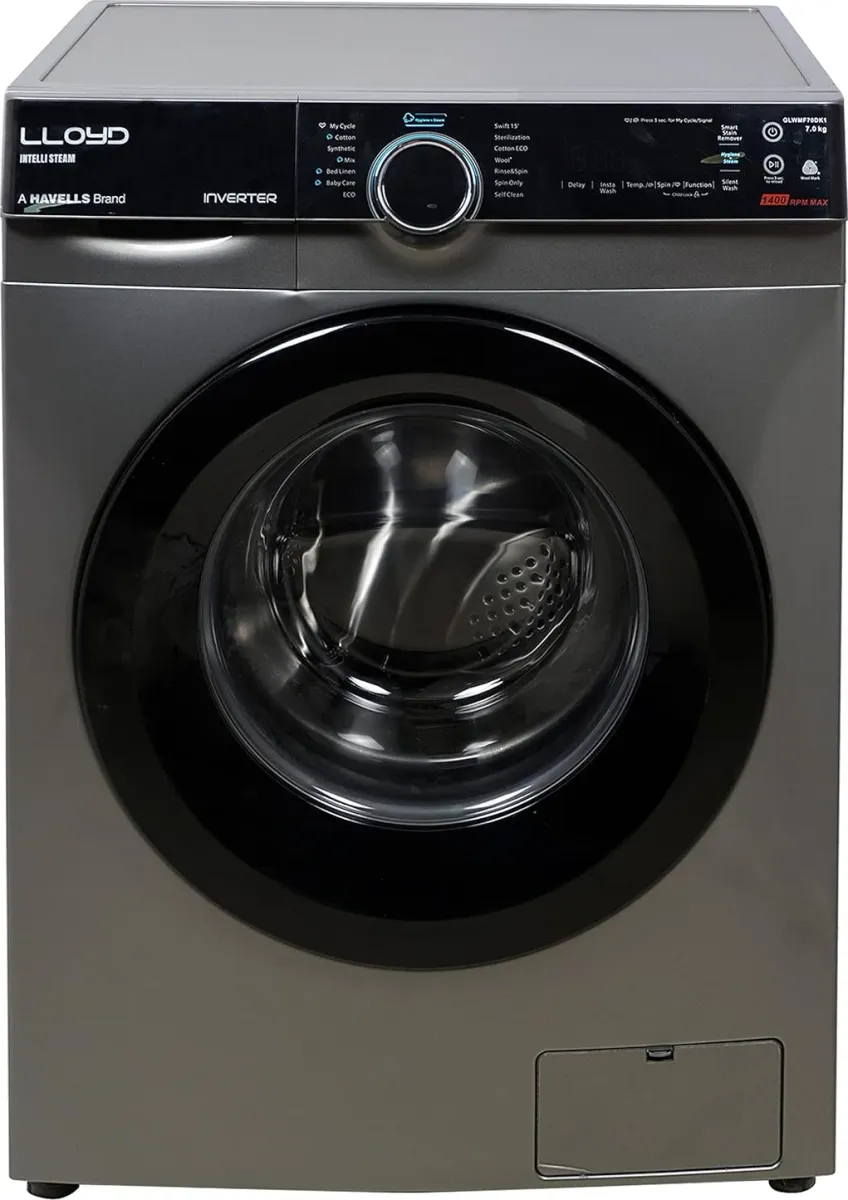 Lloyd Intelli Steam GLWMF70DK1 7 kg Fully Automatic Front Load Washing ...
