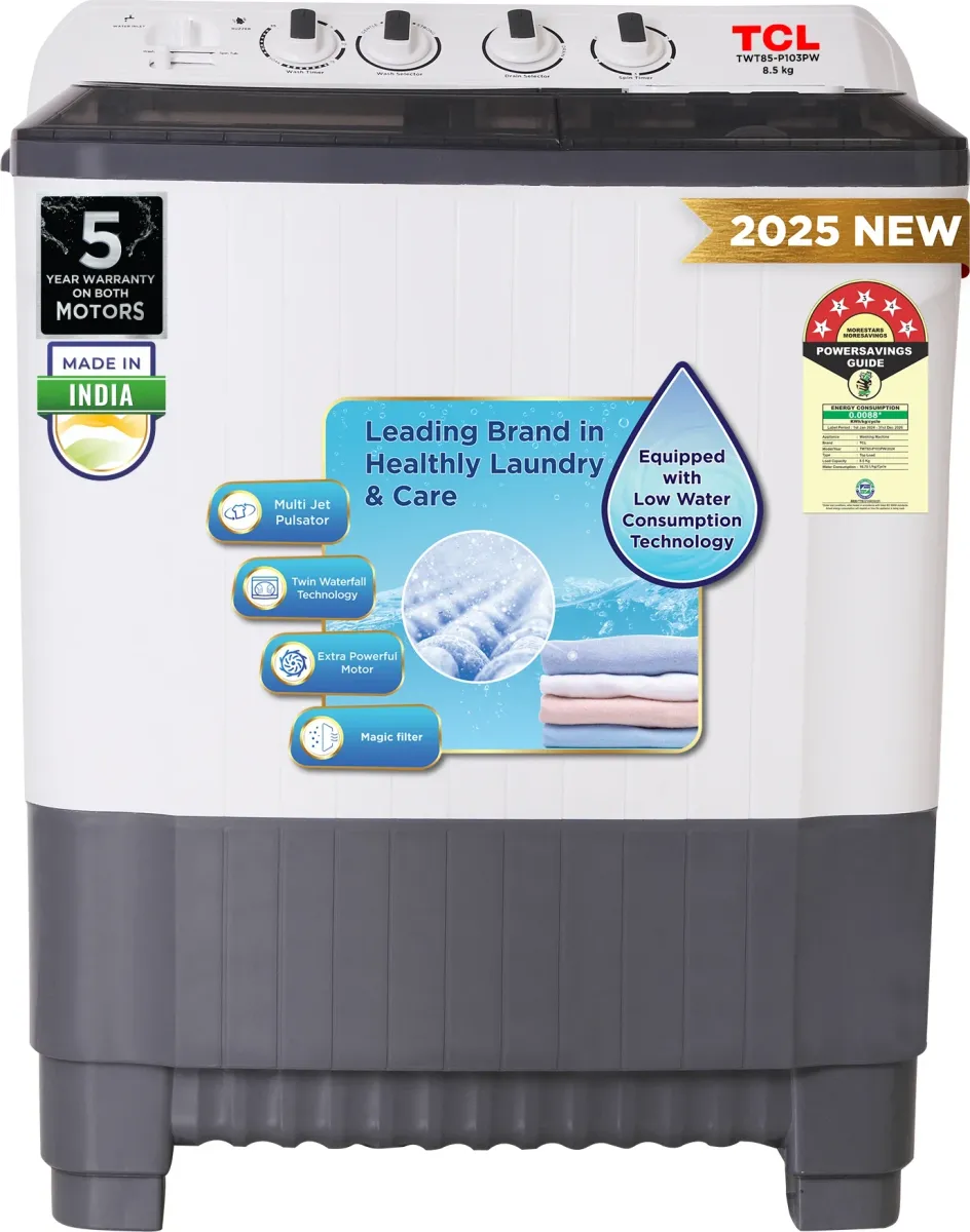 TCL TWT85-P103PW 8.5 kg Semi Automatic Washing Machine - Price in India ...