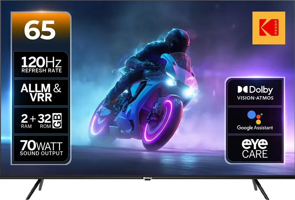 Kodak MotionX 65 inch Ultra HD 4K Smart QLED TV (65MX1212) - Price in ...