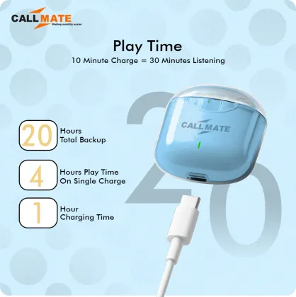 Callmate Elite LJ-162 True Wireless Earbuds Price in India 2025, Full Specs & Review | Smartprix