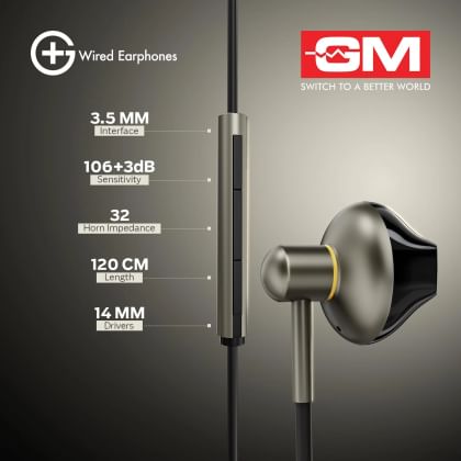 GM G Plus Wired Earphones Price in India 2024, Full Specs & Review ...