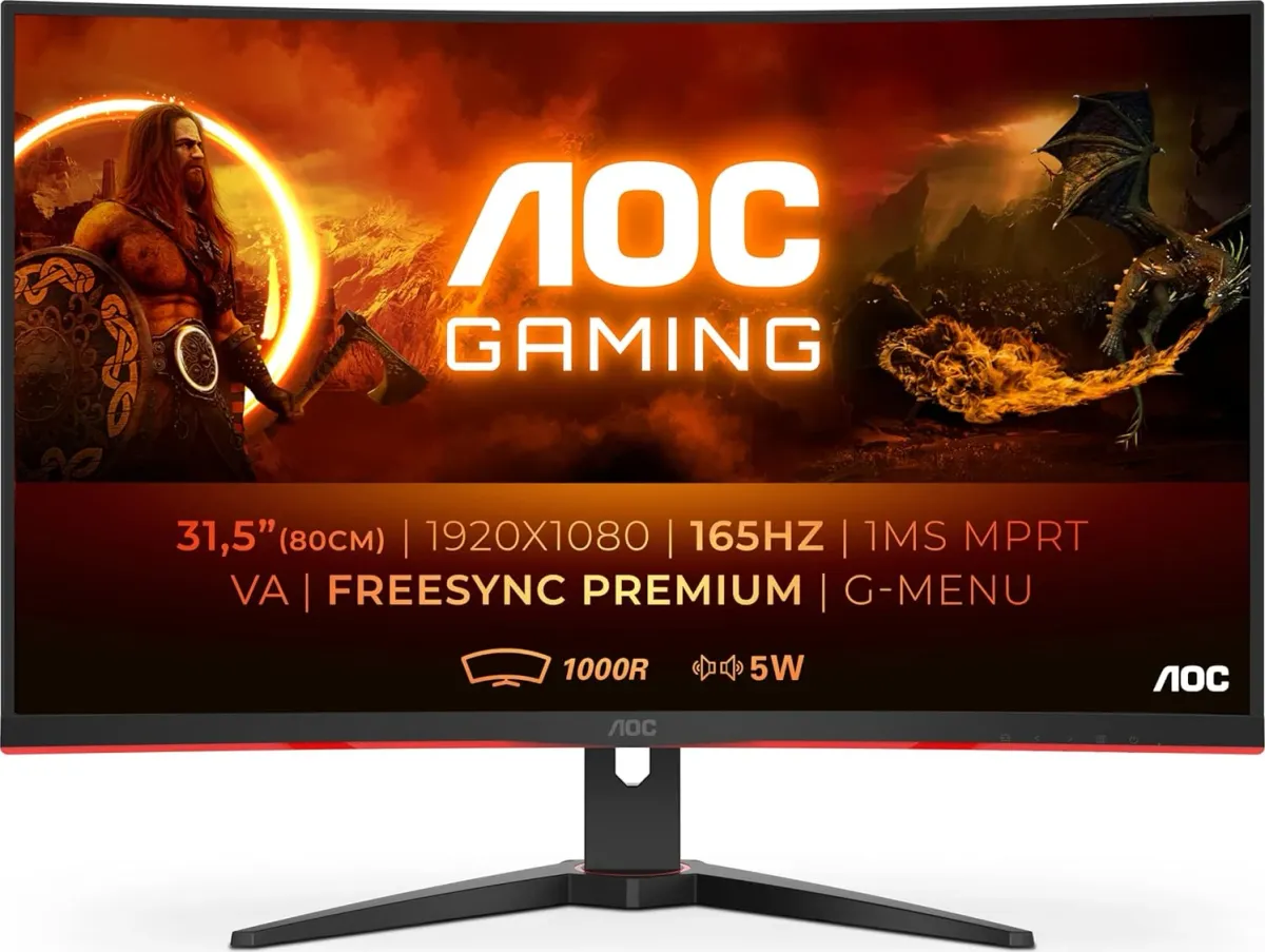 AOC C32G2AE/BK 32 inch Full HD Curved Gaming Monitor - Price in United ...