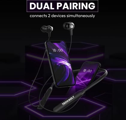 Techbolt BassPods Wireless Neckband Price in India 2024, Full Specs & Review | Smartprix