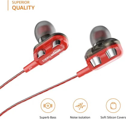 AmazonBasics WE-01 Wired Earphones - Price in India (May 2026), Specs ...