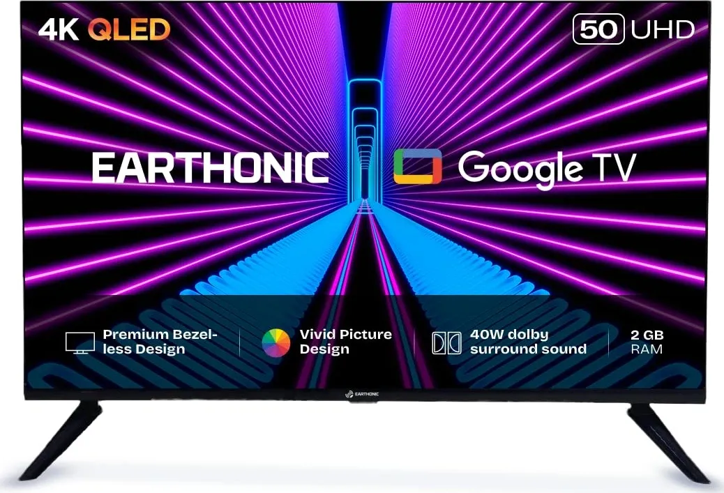 Earthonic AE50UH4KQ719F 50 inch Ultra HD 4K Smart QLED TV - Price in ...