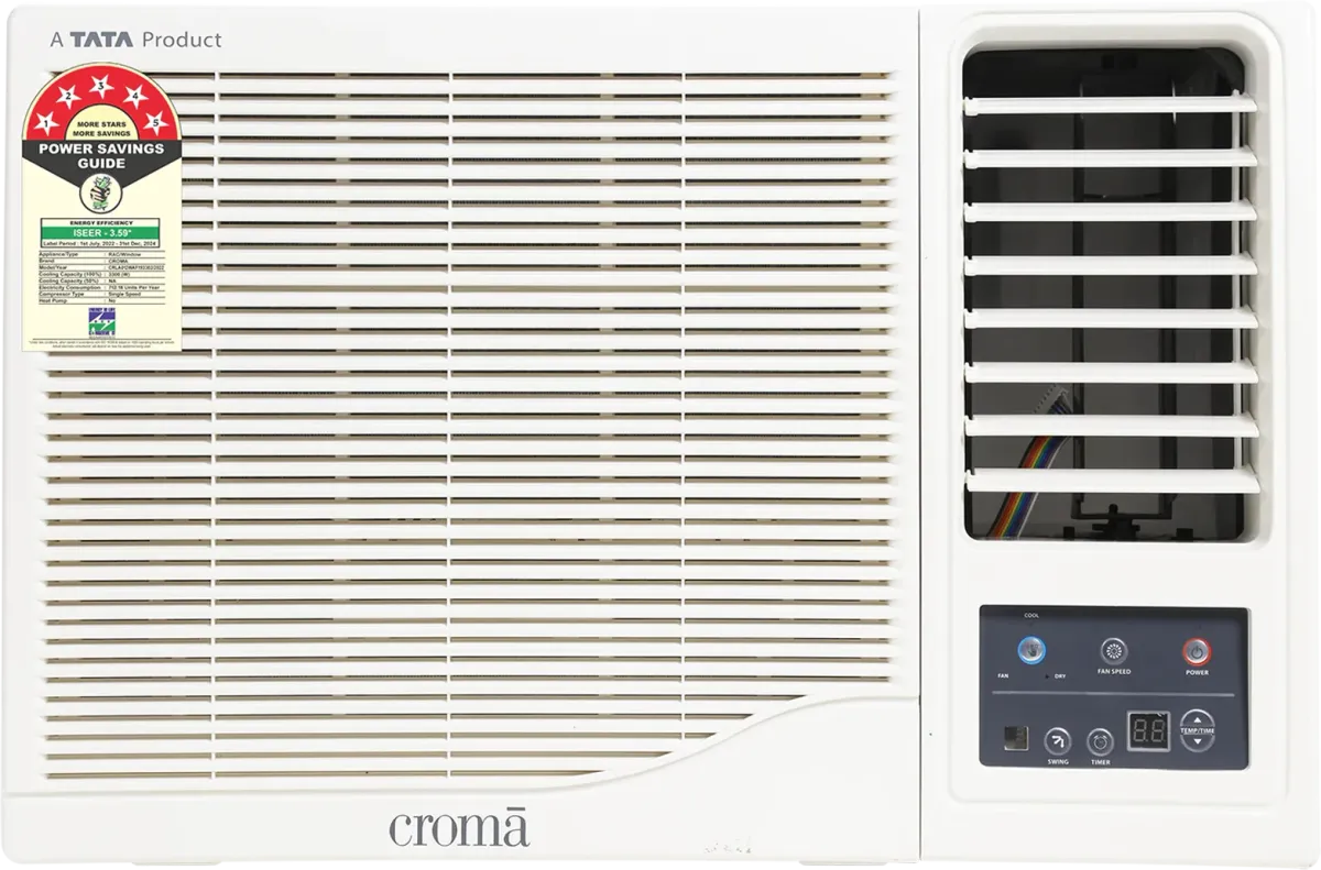 Croma CRLA012WAF193302 1 Ton 5 Star 2022 Window AC Price in India 2025 ...