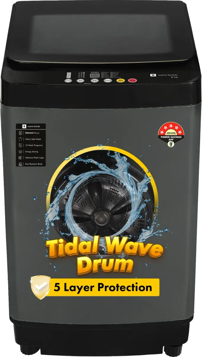 Realme TechLife RMTL805NNNEG 8 Kg Fully Automatic Top Load Washing ...