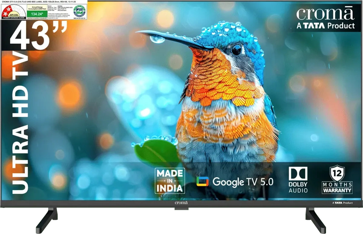 Croma CREL043UGL024651 43 inch Ultra HD 4K Smart LED TV - Price in ...