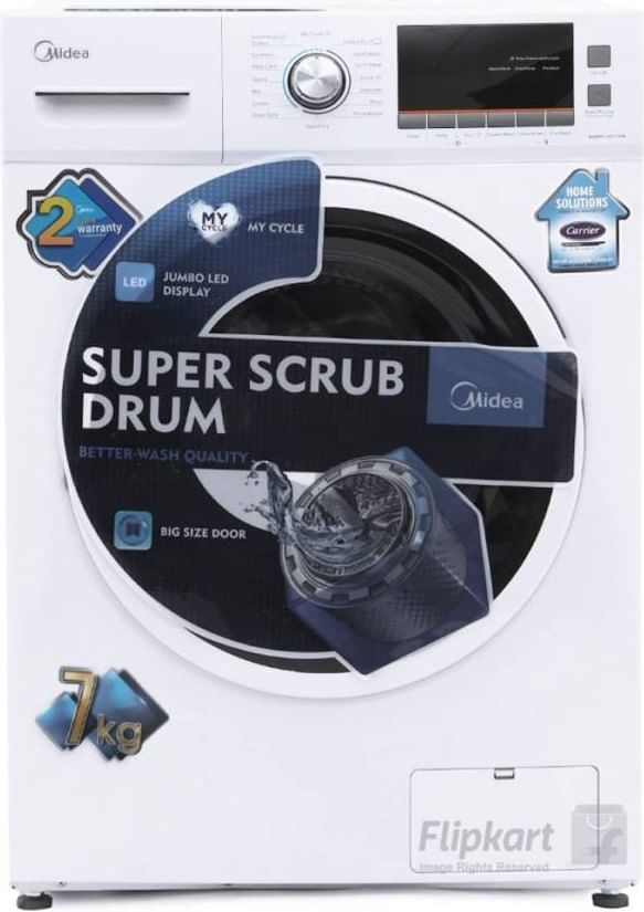 Carrier Midea MWMFL070CPR 7kg Fully Automatic Front Load Washing ...