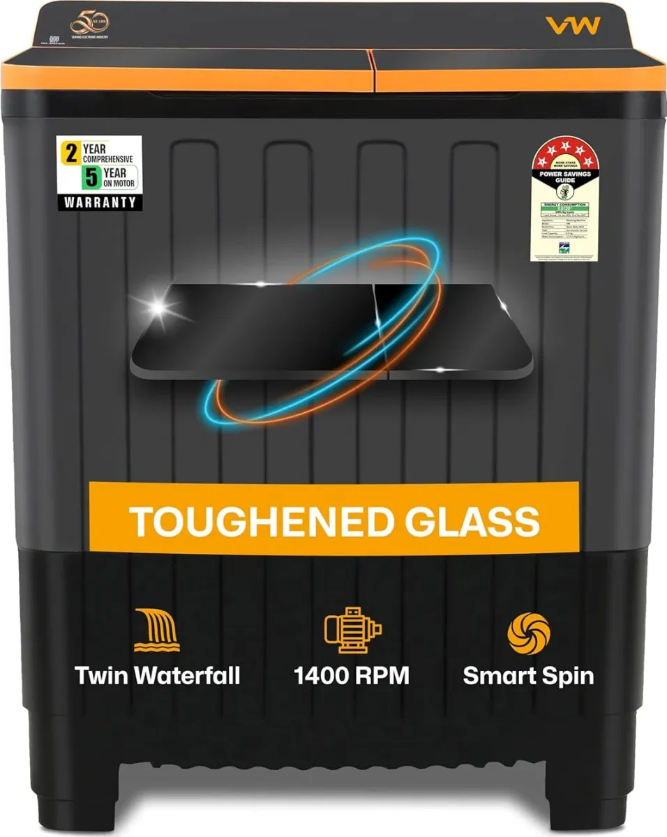 VW Wash Mate 9.5 kg Semi Automatic Washing Machine Price in India 2026 ...