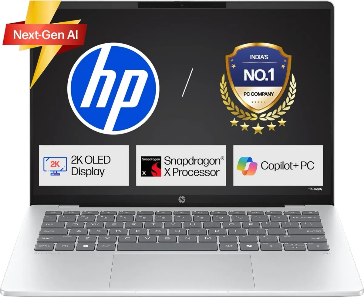 HP OmniBook 5 Next Gen AI 14-he0015QU Laptop (Snapdragon X Elite X1-26 ...