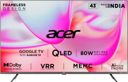 Acer Super Series 43 inch Ultra HD 4K Smart QLED TV (AR43QDXGU2875AT ...
