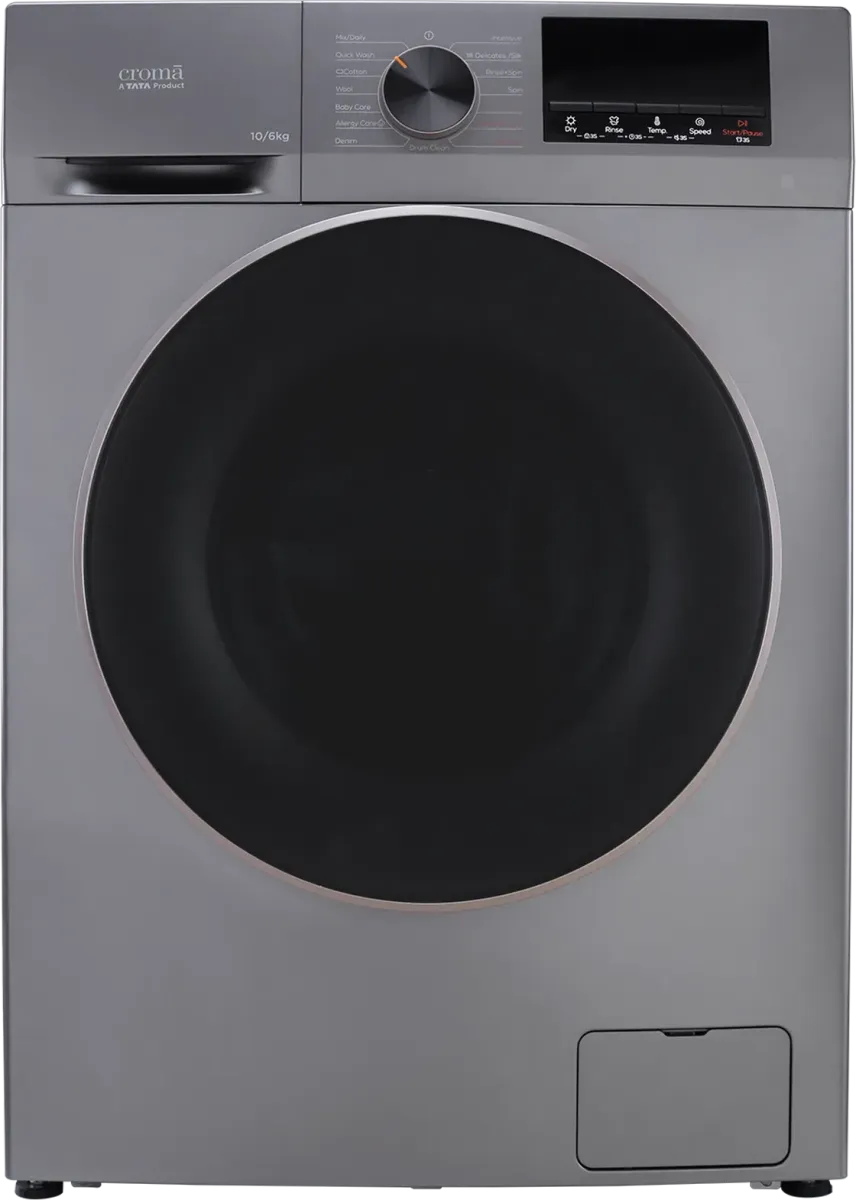 Croma CRLWWD0106W3162 10 Kg Fully Automatic Front Load Washing Machine ...