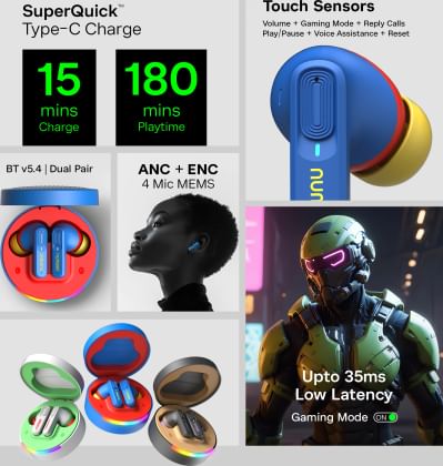 Number Super Buds 555 True Wireless Earbuds Price in India 2024, Full ...