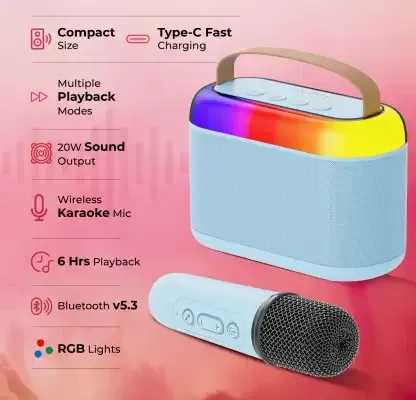 pTron Funk Duet Evo 20W Bluetooth Speaker Price in India 2025, Full ...