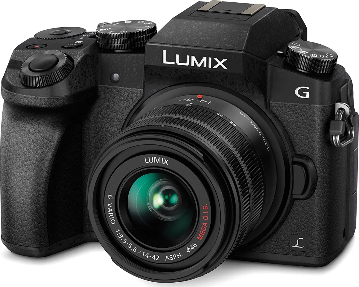 Panasonic LUMIX G7 16MP Mirrorless Camera with Lumix G Vario 14-42mm F ...