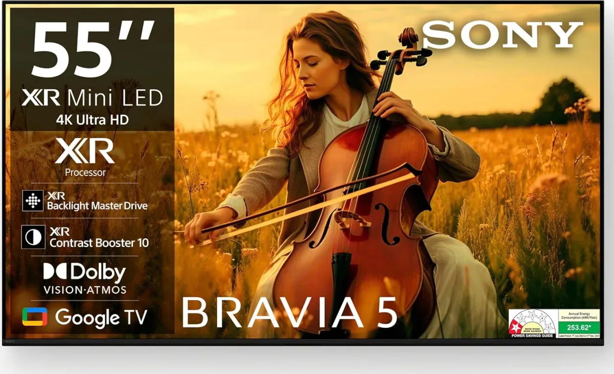 Sony Bravia 5 XR55A 55 inch Ultra HD 4K Smart Mini LED TV (K-55XR55A ...