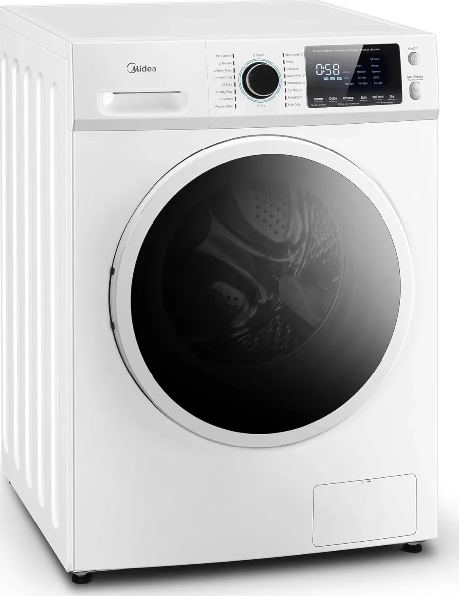 Midea MLC27N3AWW 2.7 cu ft Fully Automatic Front Load Washing Machine ...