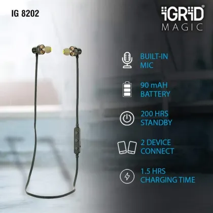 iGRiD iG-8202 Wireless Earphones Price in India 2025, Full Specs & Review | Smartprix