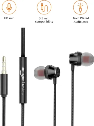 AmazonBasics WE-02 Wired Earphones Price in India 2025, Full Specs ...