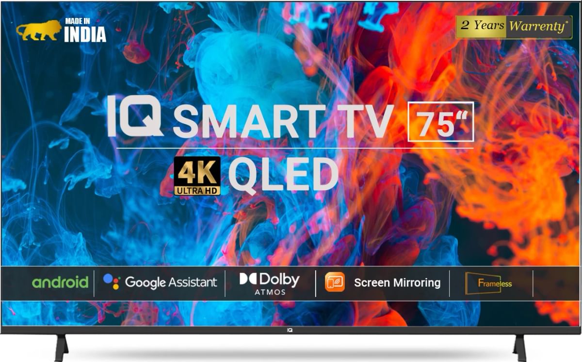 IQ IQFL75ST 75 inch Ultra HD 4K Smart QLED TV Price in India 2024, Full ...
