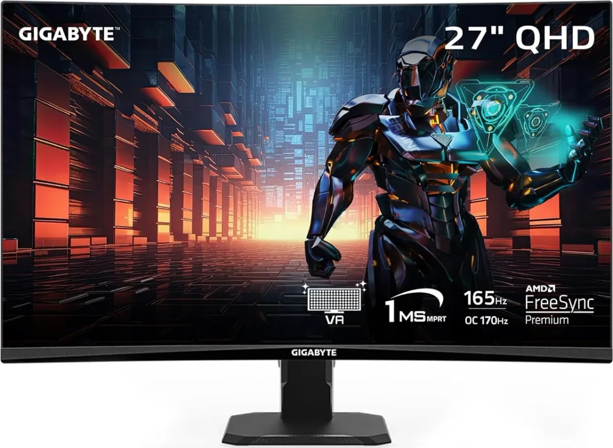 Gigabyte GS27QC 27 inch Quad HD Curved Gaming Monitor - Price in India ...