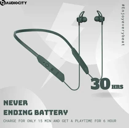 Audiocity Elastic 1 Wireless Neckband Price in India 2025, Full Specs & Review | Smartprix