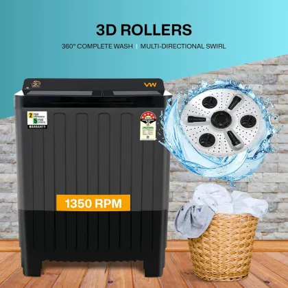 VW Storm Wash 8.5 kg Semi Automatic Washing Machine Price in India 2026 ...