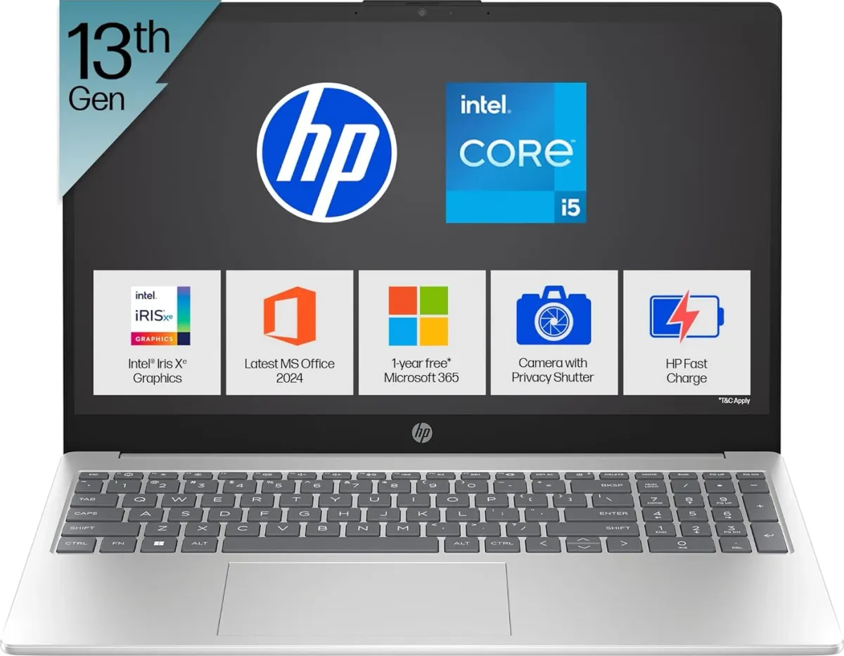 HP 15-fd0575TU Laptop (13th Gen Core i5/ 12GB/ 512GB SSD/ Win11 Home ...