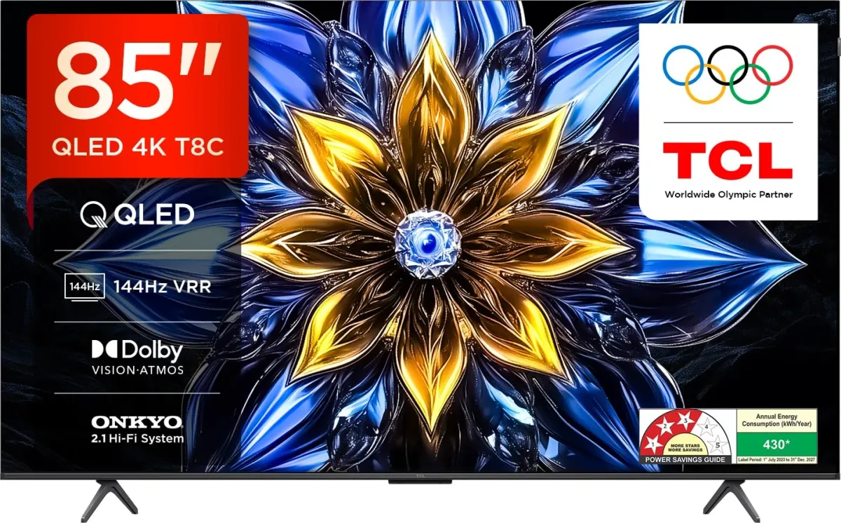 TCL T8C 85 inch Ultra HD 4K Smart QLED TV (85T8C) - Price in India (Jun ...