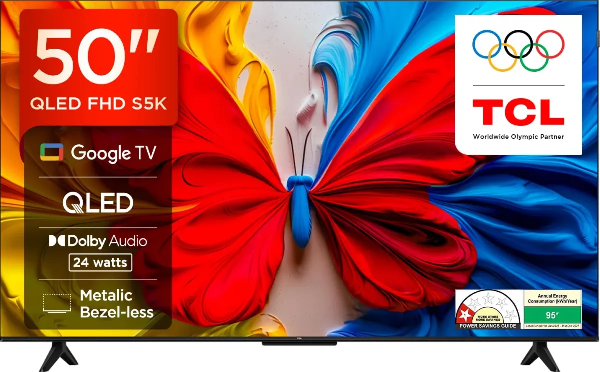 TCL S5K 50 inch Full HD Smart QLED TV (50S5K) - Price in India (Jun ...