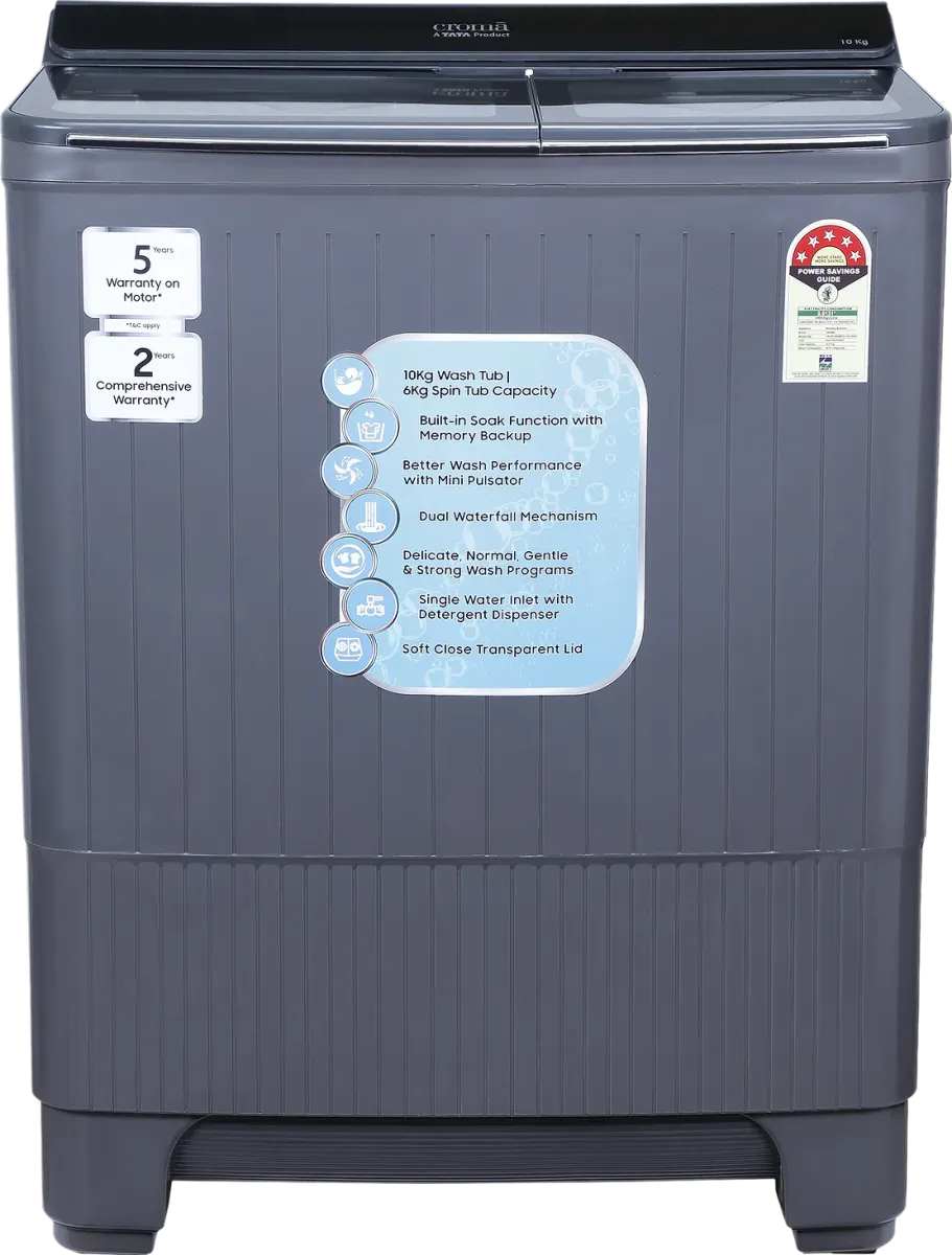Croma CRLW100SMF231001 10 kg Semi Automatic Washing Machine Price in ...