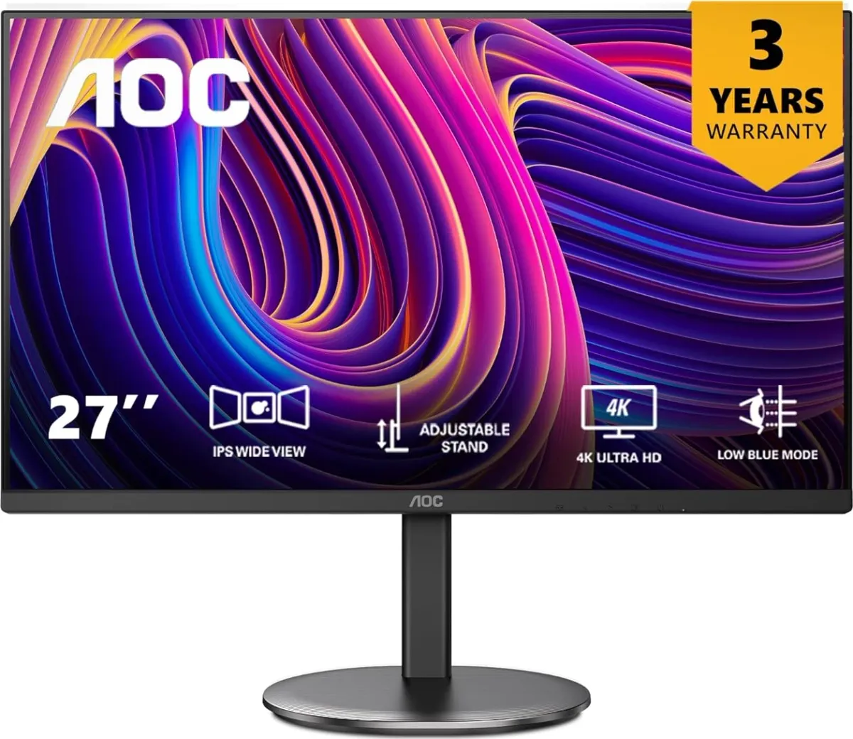 AOC U27V4 27 inch Ultra HD 4K Monitor Price in India 2025, Full Specs ...