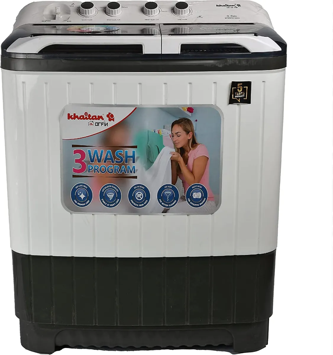 Khaitan KOSWM 9201 9.2 Kg Semi Automatic Washing Machine - Price in ...