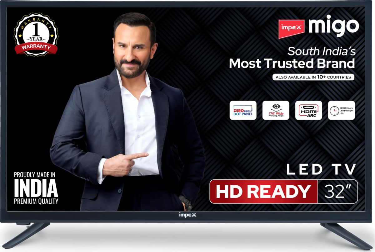 Impex IXT 32 M0E9BH 32 inch HD Ready LED TV Price in India 2024, Full ...