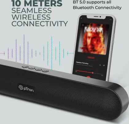 pTron Fusion Evo V3 12W Bluetooth Soundbar - Price in India (May 2026 ...