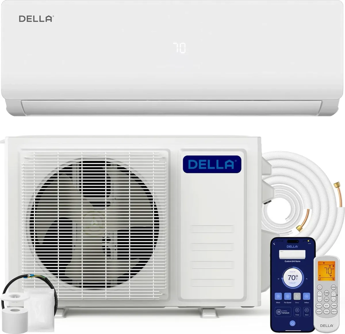 DELLA Vario ‎‎048-TL-12K1V-19S 12000 BTU 115V Inverter Split AC Price ...