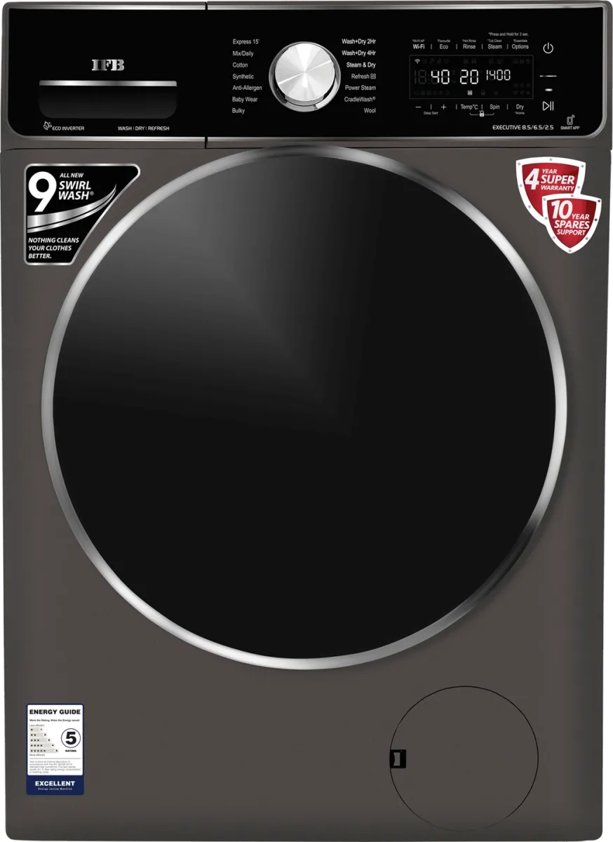 IFB Executive ZXM 8.5 kg Fully Automatic Front Load Washing Machine ...