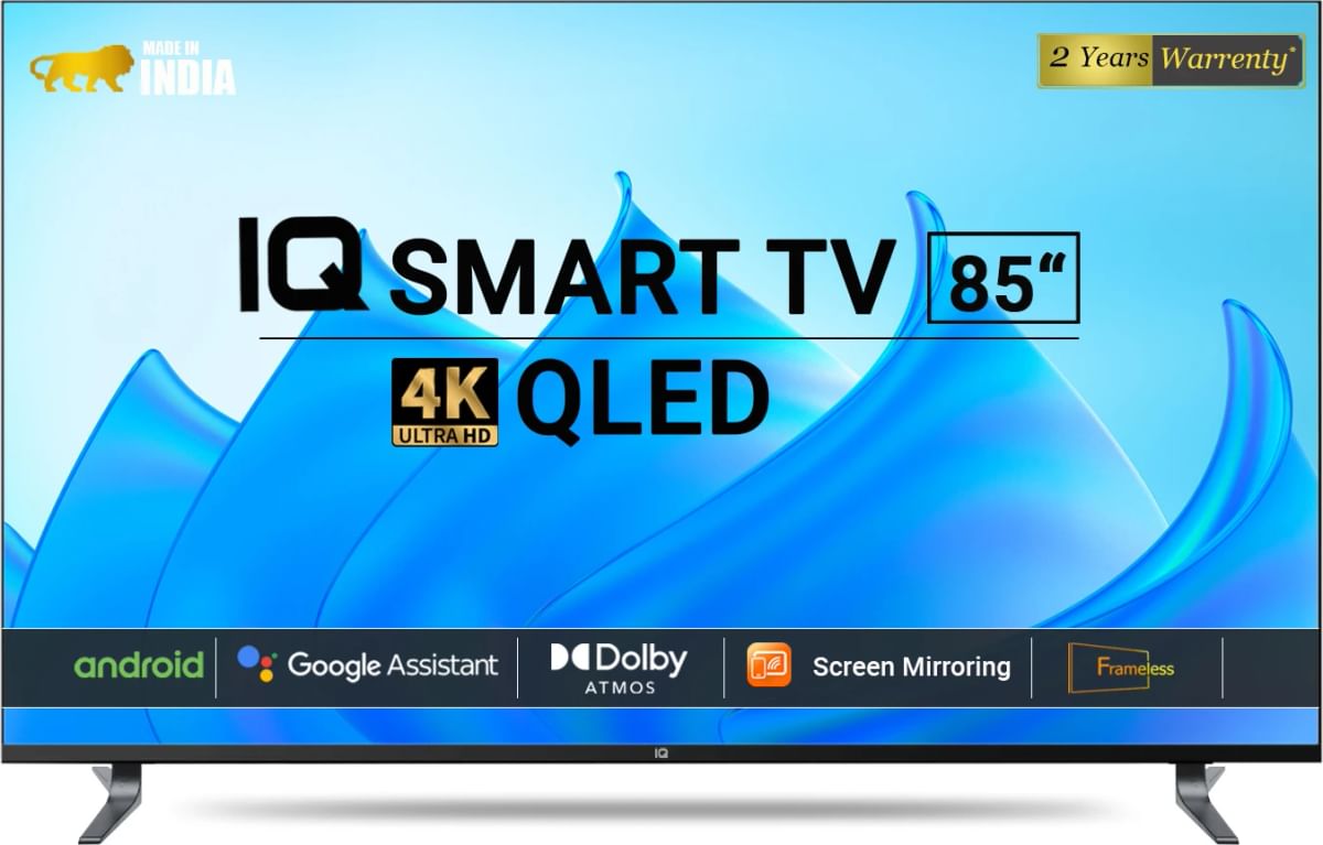 IQ IQFL85ST 85 inch Ultra HD 4K Smart QLED TV Price in India 2024, Full ...