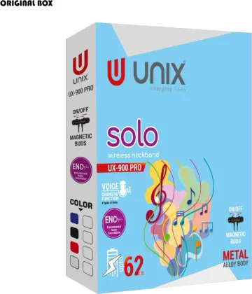 Unix Solo UX-900 Pro Wireless Neckband Price in India 2025, Full Specs & Review | Smartprix
