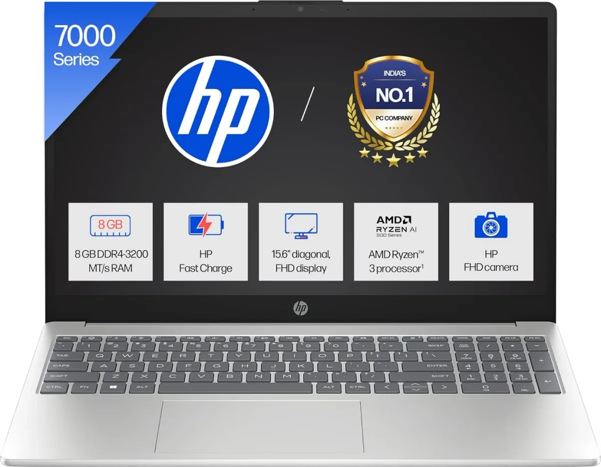 HP 15-fc0500AU Laptop (AMD Ryzen 3 7320U/ 8GB/ 512GB SSD/ Win11 Home ...