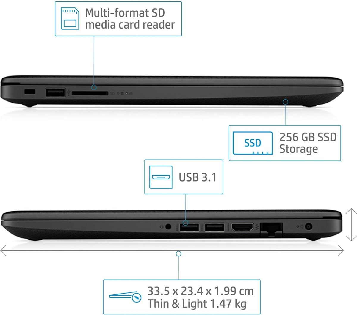 HP 14q-cs0025TU Laptop (Intel Pentium Gold/ 4GB/ 256GB SSD/ Win10) Best ...