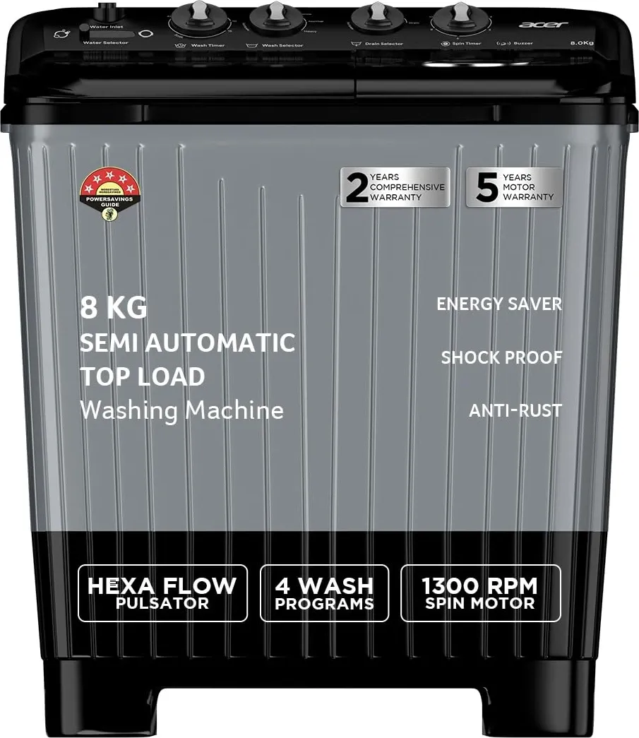 Acer AR80SAMBGL124D 8 Kg Semi Automatic Washing Machine Price in India ...