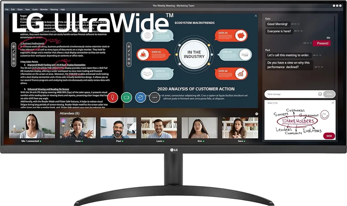 LG 34WP500-B 34-inch Ultra Wide Full HD Monitor Price in United States ...
