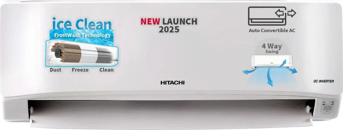 Hitachi 3400SXL RAS.D312PCBIBS 1 Ton 3 Star 2025 Inverter Split AC ...