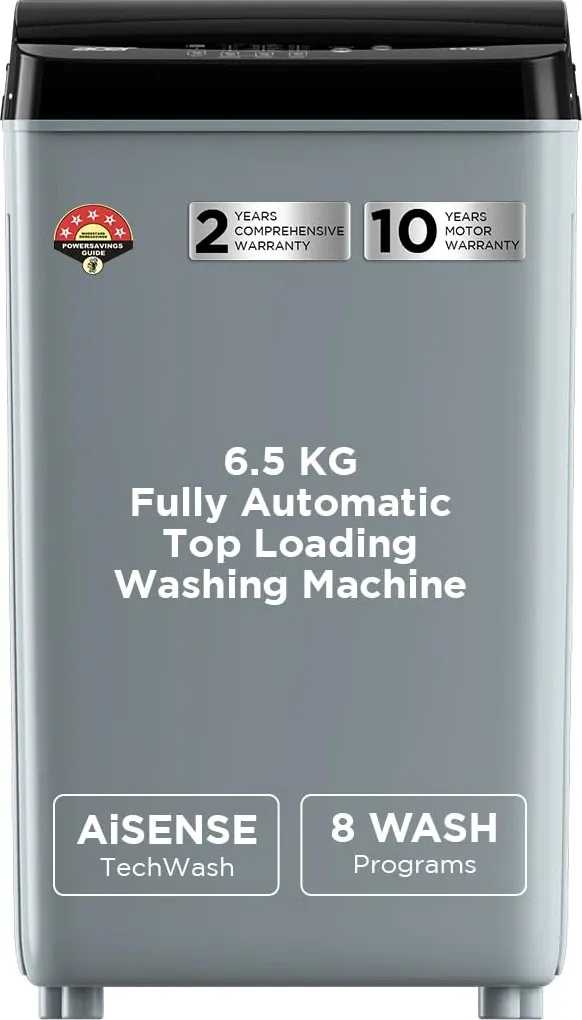 Acer AR65HFATLH1C1LG24D 6.5 Kg Fully Automatic Top Load Washing Machine ...